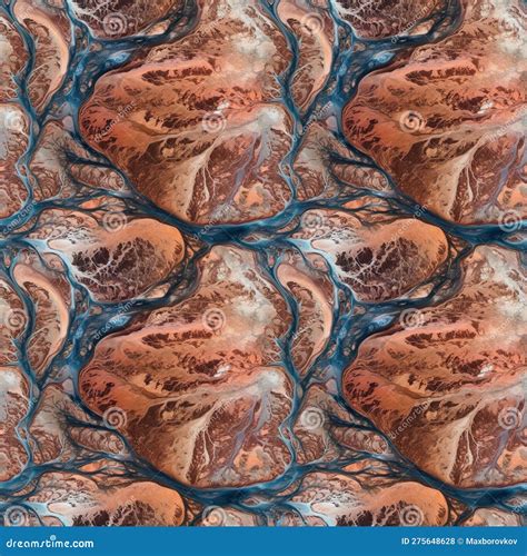 Top View Mars Planet Surface With Craters Ai Generative Illustration 275216151