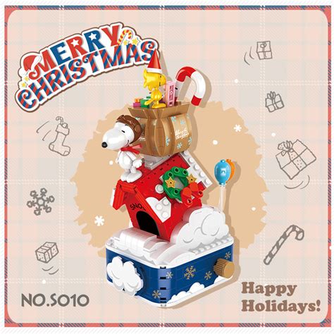 Caco S010 Movies And Games Snoopy Gingerbread House Sembo Blocks Shop ⚡️ Official Sembo Brick