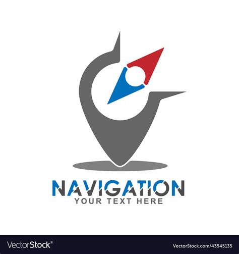 Navigation Abstract Compass Arrow Royalty Free Vector Image