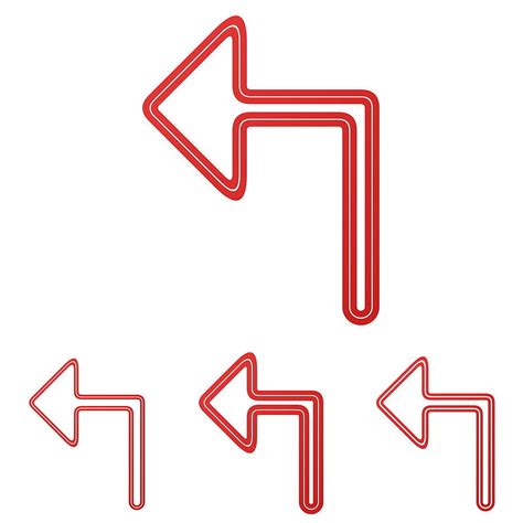 레드 라인 회전 화살표 로고 디자인 세트 벡터 Eps Ai Uidownload