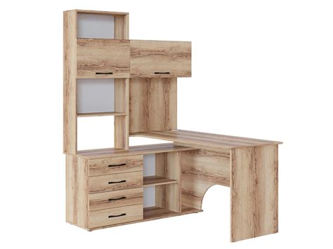 ᐉ Компютерний стіл Cnc Xdesk 14 Cnc зі стінкою полками шухлядами Дуб тахо • Краща ціна в Києві