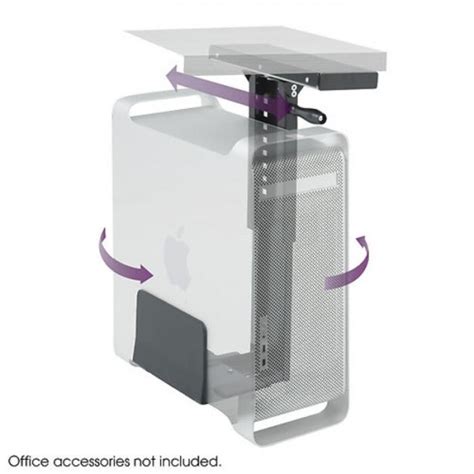 Computer Tower Desktop PC Box CPU Holder Slide Out Fully Adjustable Metal Black