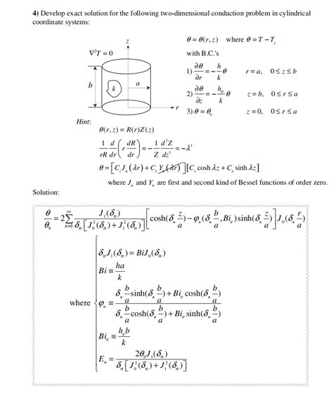 Solved 4 Develop Exact Solution For The Following