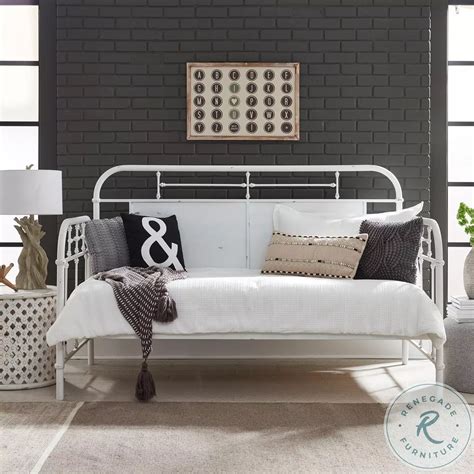 Heritage Series Antique White Twin Metal Daybed From Briarwood Living