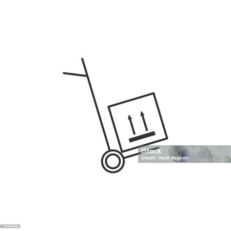 배달 전송 라인 아이콘입니다 모바일 응용 프로그램 웹 사이트 또는 데스크톱 응용 프로그램에 대 한 간단 하 고 현대 평면 벡터 일러스트 레이 션 0명에 대한 스톡 벡터 아트