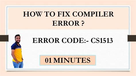 Ajay Bansode On Linkedin Fixing Compiler Error Cs1513 In C Application