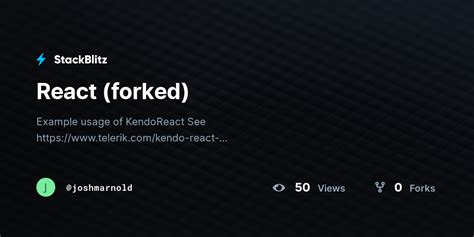 React Forked StackBlitz