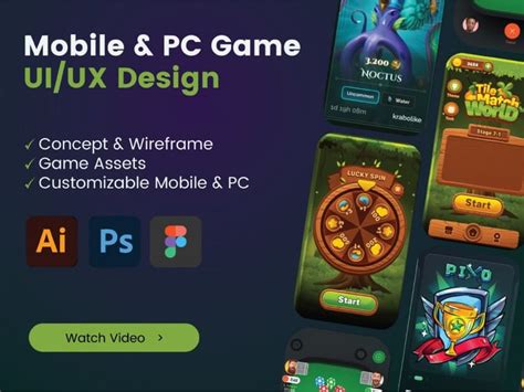stunning game ui icons buttons menus for 2d 3d game upwork