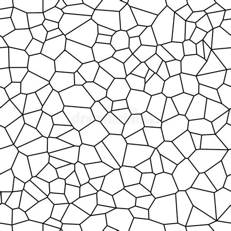 Seamless Vector Background From Cells Irregular Mosaic Backdrop Stock