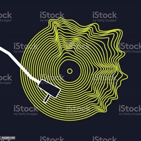 비닐 레코드의 포스터입니다 어두운 배경에서 벡터 일러스트 레이 션 레코드 아날로그 오디오에 대한 스톡 벡터 아트 및 기타 이미지 레코드 아날로그 오디오 음악 Dj
