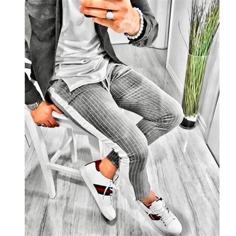 Новинка мужской спортивный костюм штаны для спортзала спортивные штаны в полоску штаны для