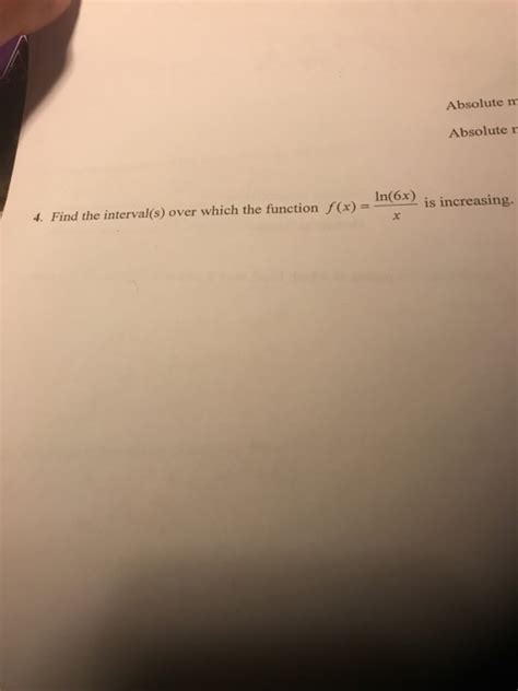 Solved Find The Interval S Over Which The Function F X Chegg