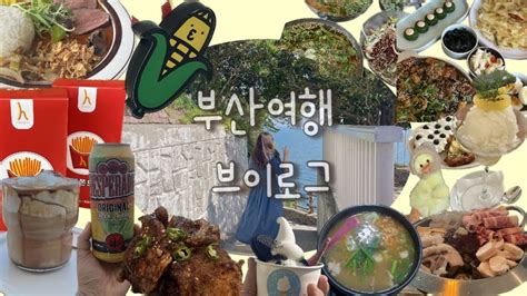 하탱이 여행브이로그 부산 2박3일 꽁떼무아 브라켓테이블 광안리 민락더마켓 청사포 흰여울문화마을 포토존 깡통야시장에 경주 황리단길까지 다녀온 여행 브이로그