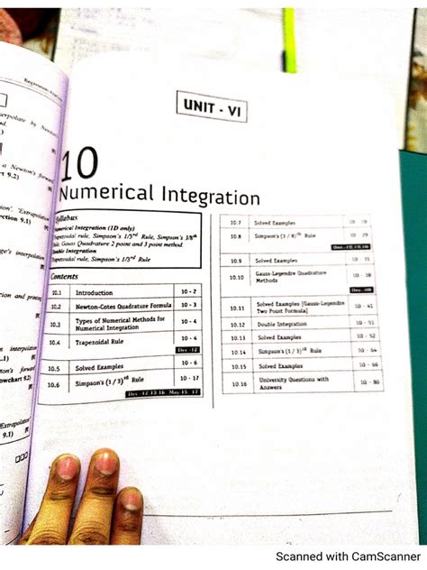 Unit 2 Numerical Integration Pdf