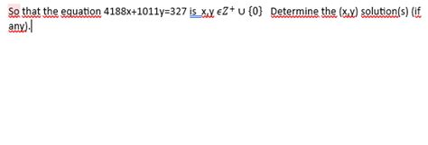 Solved So That The Equation X Y Is X YZ Chegg