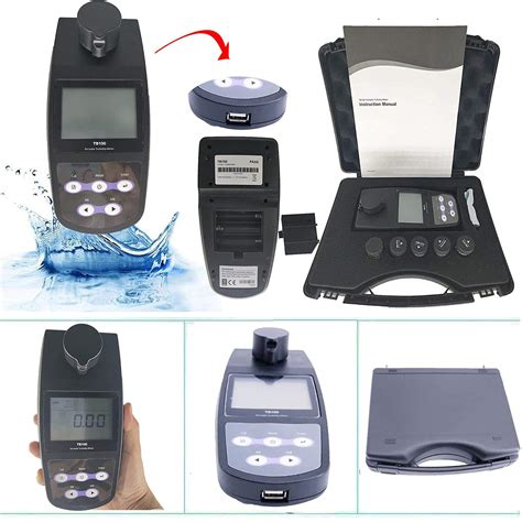 Portable Turbidimeter Turbidity Meter Kit Turbidity Tester With Vials Range 0~1100 Ntu Fnu 0~275