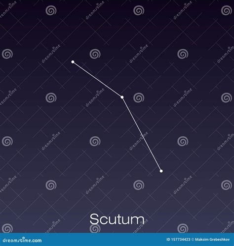 Scutum Constellation Starry Night Sky Cluster Of Stars Galaxy Deep Space Vector