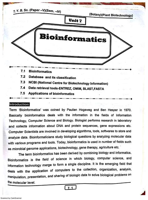 Bioinformatics As At The Biotechnology MU Studocu