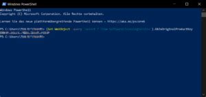 Windows Product Key Auslesen