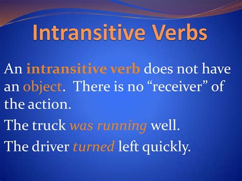 Intransitive Verb