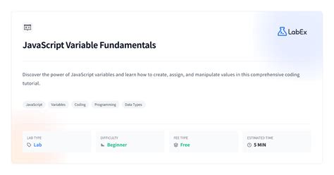 Javascript Variables Introduction To Coding Labex