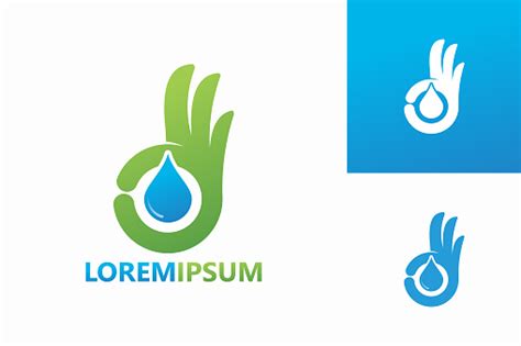 좋은 물 로고 템플릿 디자인 벡터 엠블럼 디자인 개념 창조적 인 기호 아이콘 방울에 대한 스톡 벡터 아트 및 기타 이미지