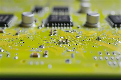 Electronic Circuit Board Showing Components And Pathways Stock Image Image Of Circuit