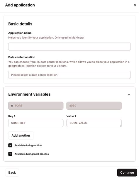 Application Hosting Environment Variables Kinsta® Docs