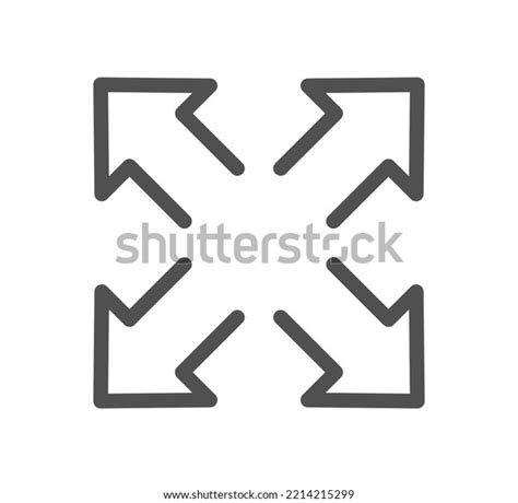 Arrow Icon Outline Linear Vector Stock Vector Royalty Free 2214215299 Shutterstock
