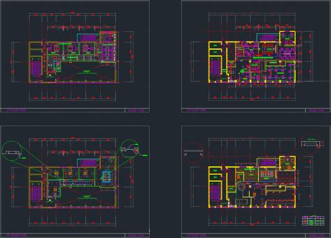 50평형 2개층 사무실 평면도 천정도 Library Magnicad Cad Block Free Download