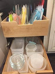 Amazon Com Rev A Shelf 14 In Wood Pullout Drawer Large Brown Home Kitchen