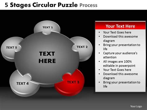 Stages Circular Puzzle Process Powerpoint Slides And Ppt Templates DB PowerPoint Shapes