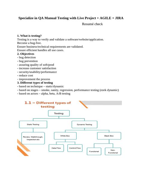 Specialize In Qa Manual Testing With Live Project Pdf