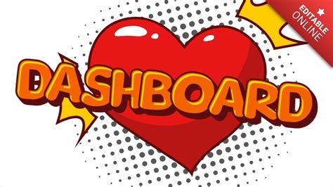 Dashboard Love Comic Book Style Text Effect Generator