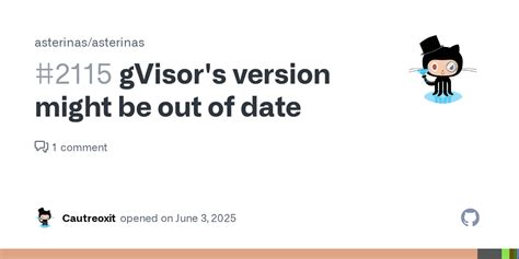 Gvisors Version Might Be Out Of Date · Issue 2115 · Asterinasasterinas · Github