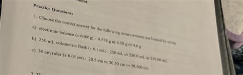 Solved Practice Questionschoose The Correct Answer For The