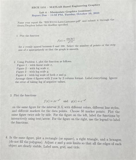 Solved 1 Plot The Function Fxe01xsin4x For X Evenly