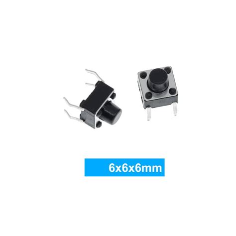Pulsador Micro Switch Dip 6x6x6mm Push Button X 10 Unidades Generico