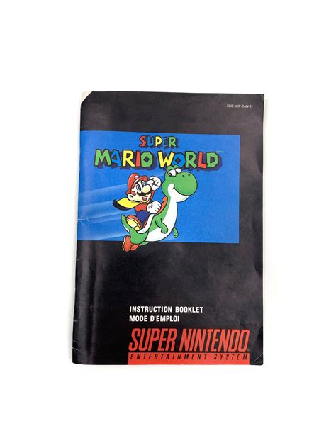 Super Mario World Snes Manual Etsy
