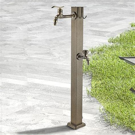Outdoor Faucet Vertical Garden Water Column Freestanding Hose Stand