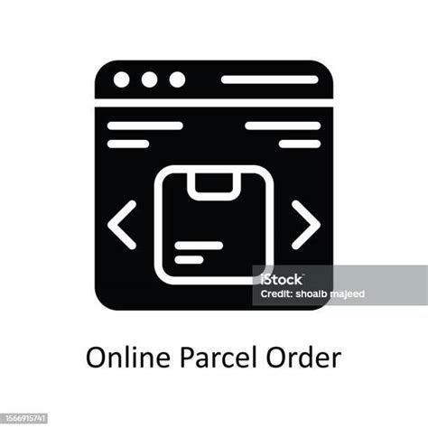 온라인 소포 주문 벡터 솔리드 아이콘 디자인 그림입니다 배송 및 배송 기호 흰색 배경 Eps 10 파일 개념에 대한 스톡 벡터 아트 및 기타 이미지 Istock