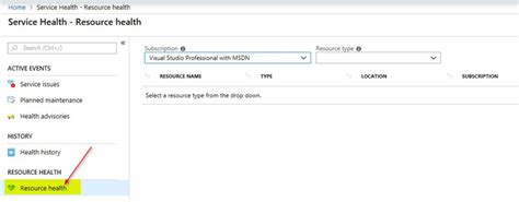 Monitoring Azure Health Status Using Azure Portal Part 1
