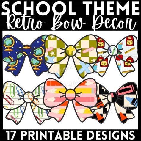 Retro School Theme Bow Classroom Decor By Anh Huynh Tpt