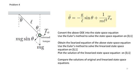 Solved Problem 4 Theta G L Sin Theta 1 Ml 2