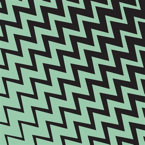 민트 녹색 배경 에 있는 검은색 지그자그 무 프리미엄 벡터