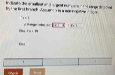 Solved Indicate The Smallest And Largest Numbers In The Range Detected