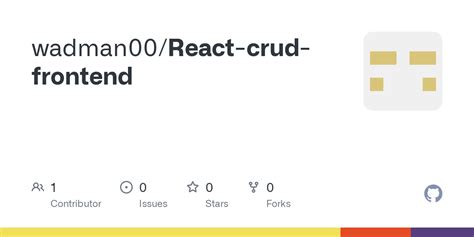 GitHub Wadman00 React Crud Frontend