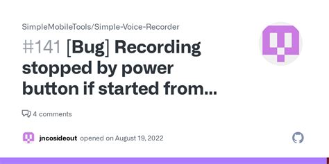 Bug Recording Stopped By Power Button If Started From Widget Issue SimpleMobileTools
