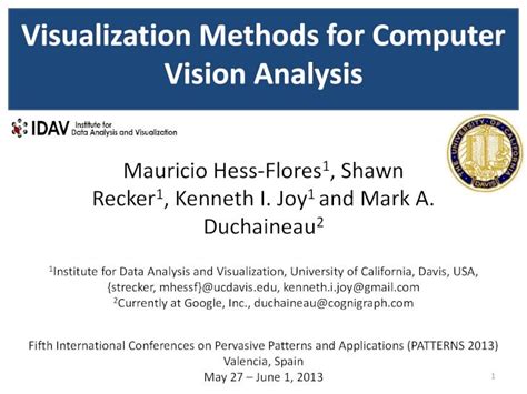 Pdf Visualization Methods For Computer Vision Analysis Visualization Methods For Computer