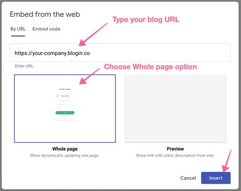 How To Embed BlogIn Into Google Sites BlogIn
